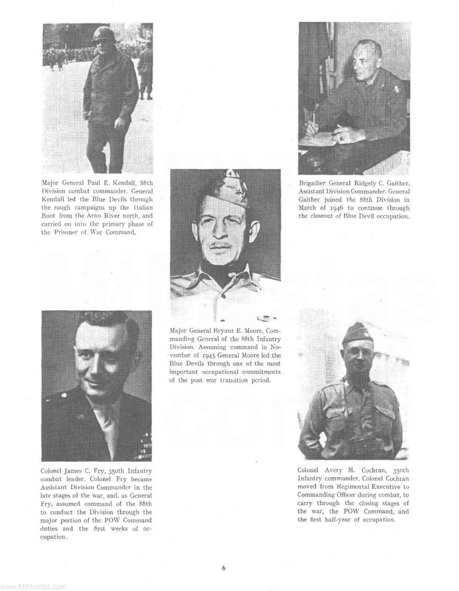 350th Infantry In Occupation With the 88th Blue Devils in Italy