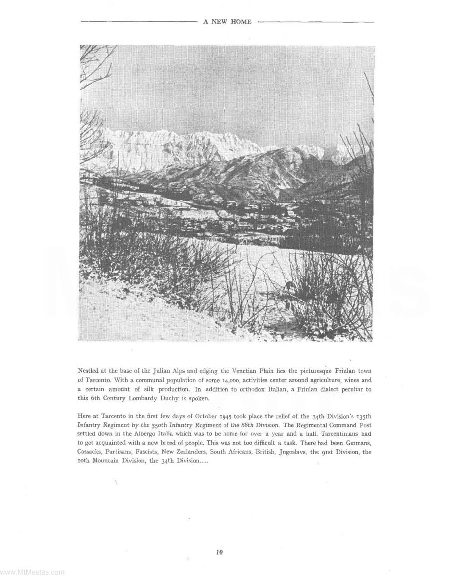 350th Infantry In Occupation With the 88th Blue Devils in Italy