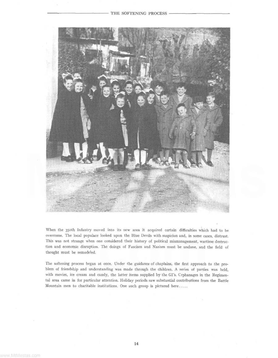 350th Infantry In Occupation With the 88th Blue Devils in Italy