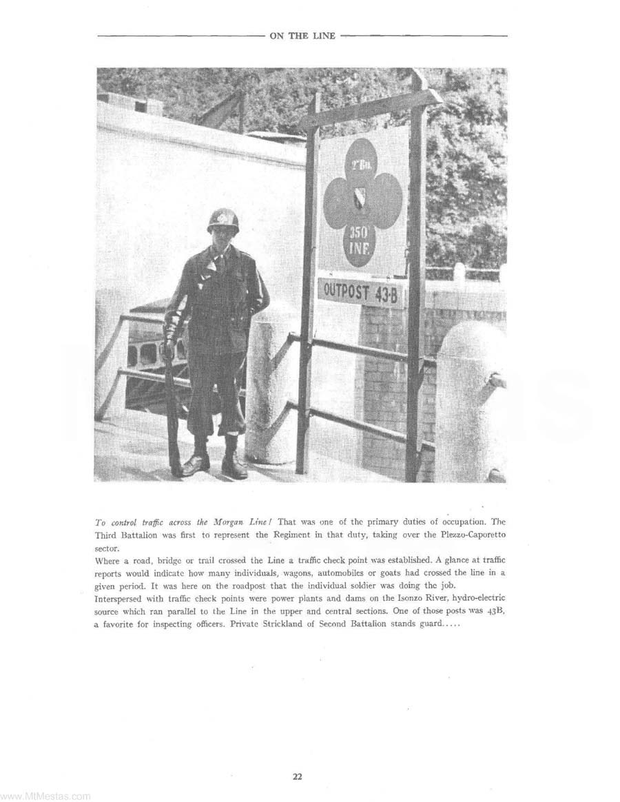 350th Infantry In Occupation With the 88th Blue Devils in Italy