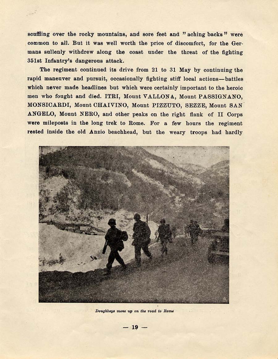 351st Infantry Regiment History July 1942 - July 1945 - 88th Infantry ...