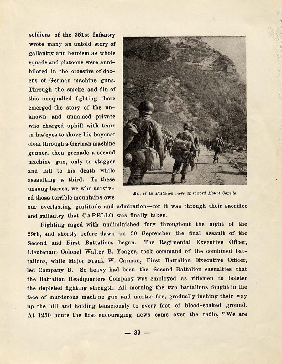 351st Infantry Regiment History July 1942 - July 1945 - 88th Infantry ...