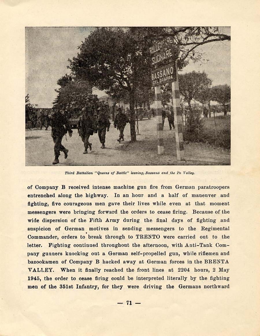 351st Infantry Regiment History July 1942 - July 1945 - 88th Infantry ...