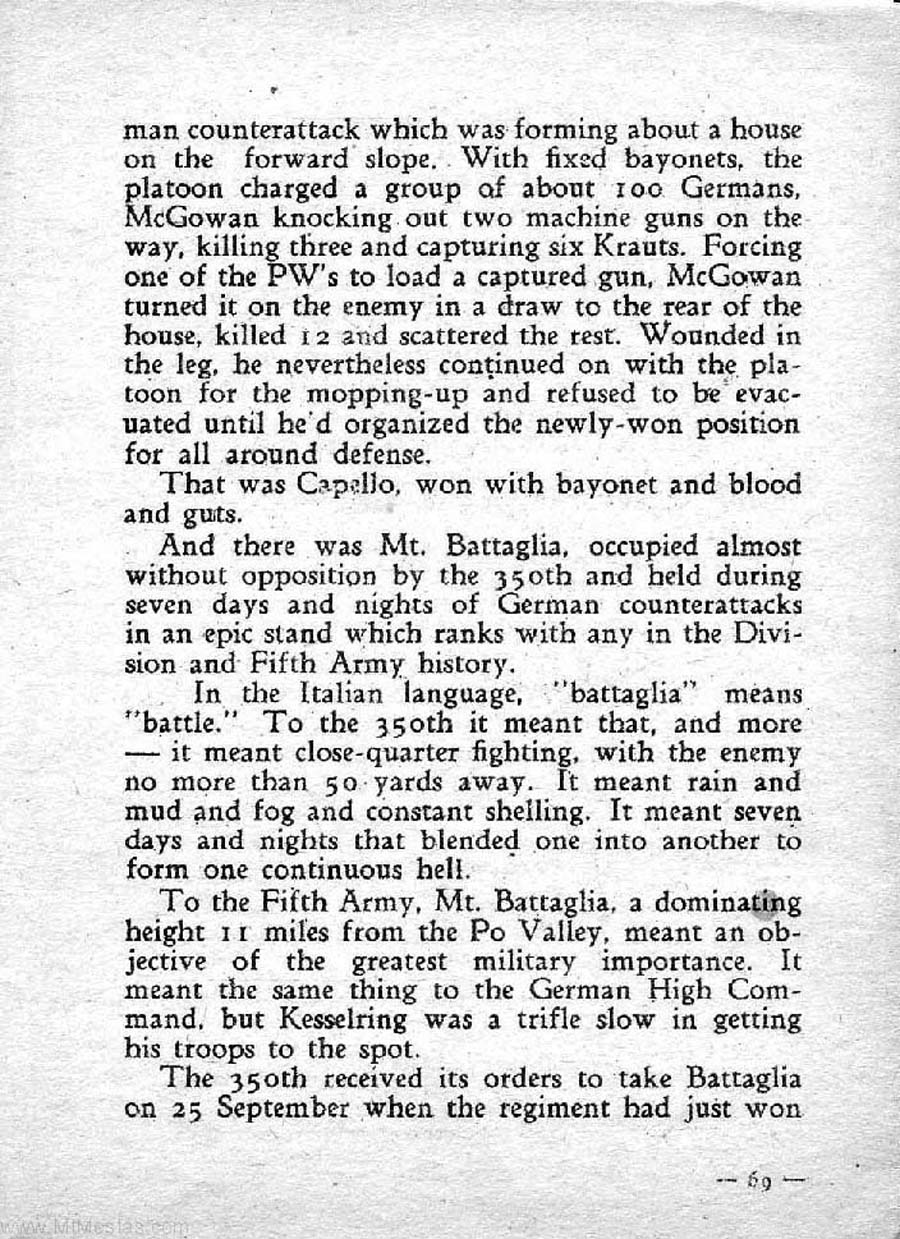 "We Were There - From Gruber to Brenner Pass" The 88th Infantry ...